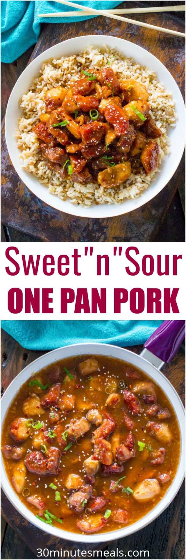 SWEET AND SOUR PORK - ONE PAN - 30 minutes meals
