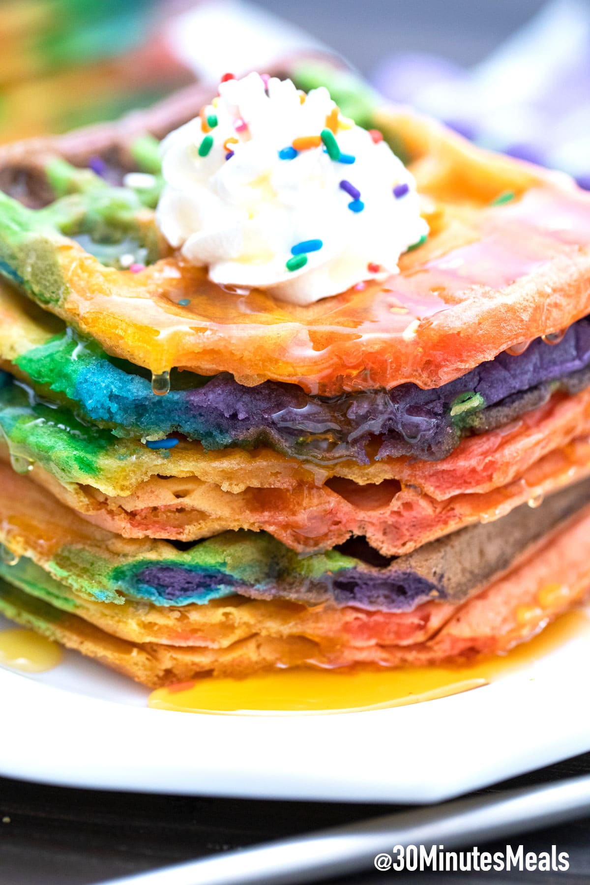 Rainbow Waffles Recipe