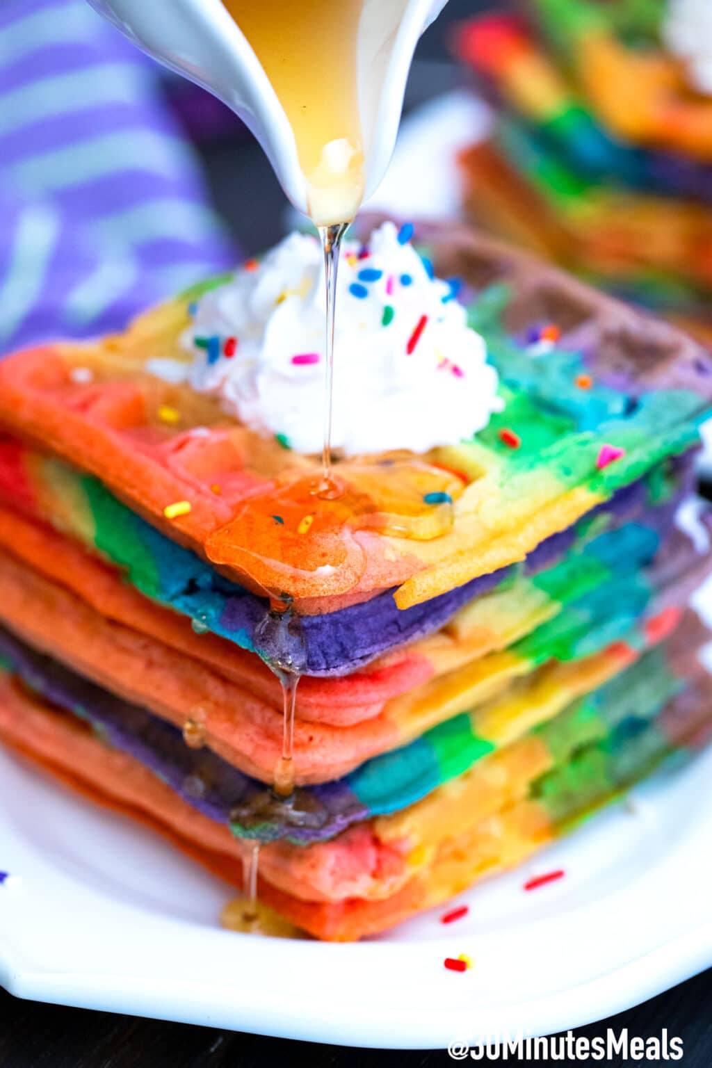 Rainbow Waffles Recipe