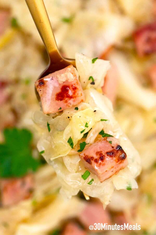Fried Cabbage and Ham - 30 Minutes Meals